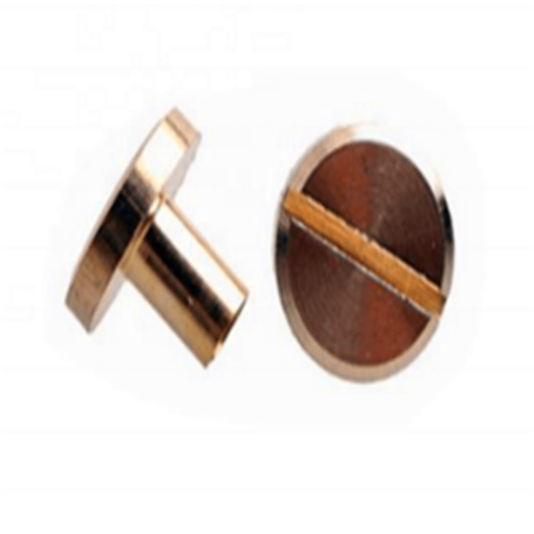 Custom M4 slotted brass male and female book binding post rivet ...