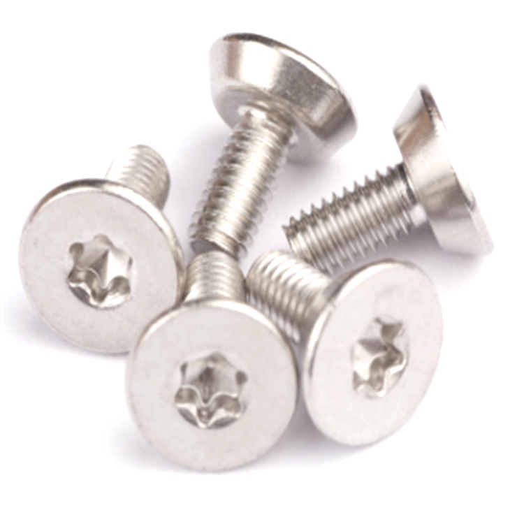 Custom Stainless steel m3 T10 torx flat head undercut machine screws ...